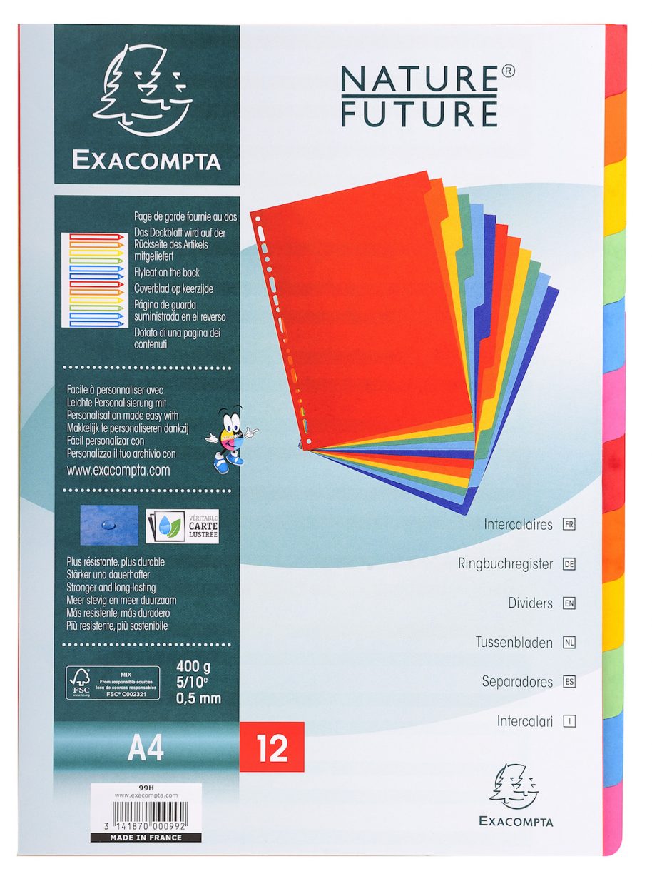 interc carton 12 onglets - La LIB'